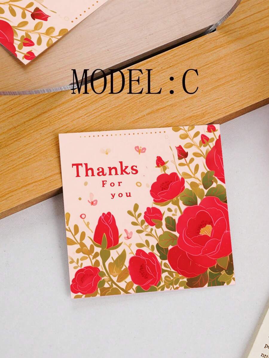 60pcs Paper Greeting Cards With 3 Different Styles Floral Alphabet ...