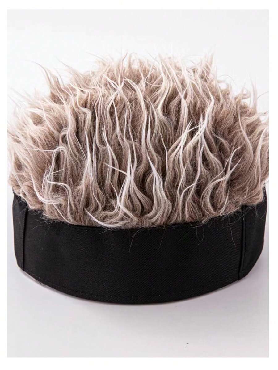 New Hat Funny Realistic Short Hair Wig Hat Vintage Hip-Hop Cap No Brim ...