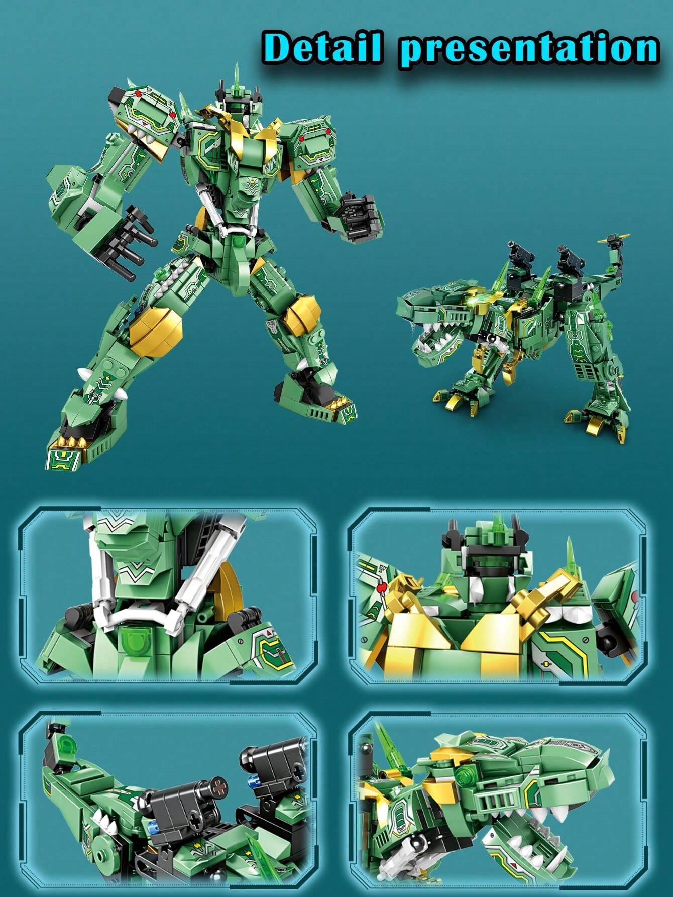 [Mech Mecha Madness]Transformable Mecha Dinosaur Toy, Cool Transform ...