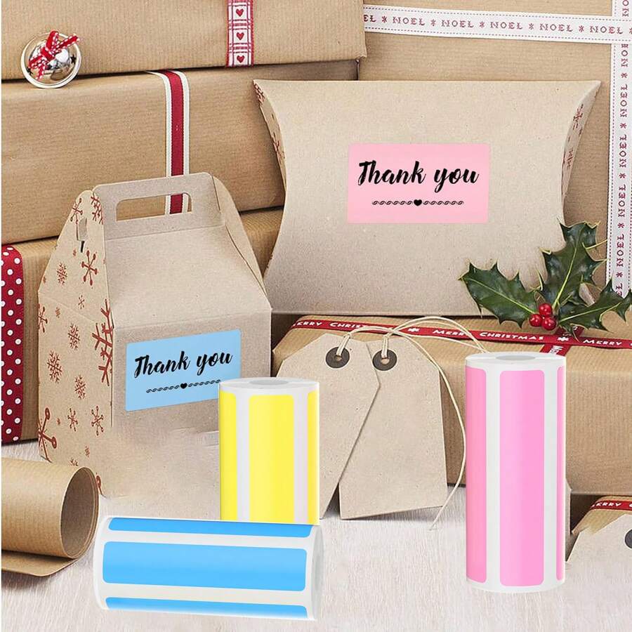 Mini Printer Universal Label Color Label Sticker, 3/6/12 Rolls Of Color ...