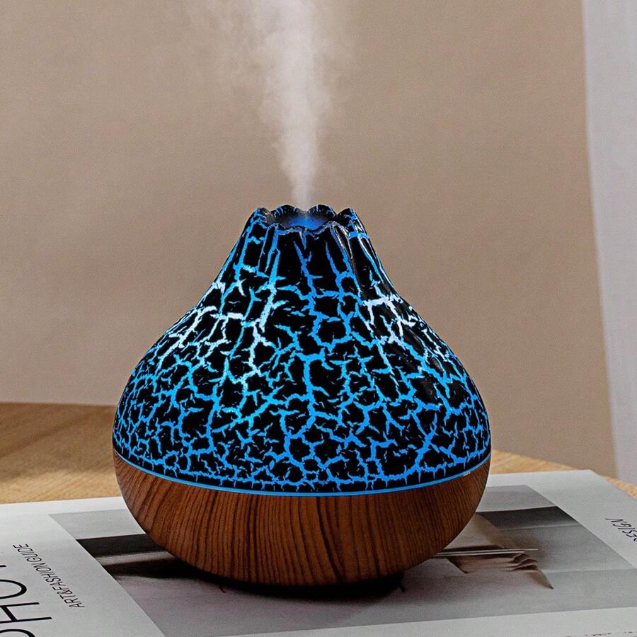 Humidificador Mini Volcán alimentado por USB con luces atmosféricas RGB ...
