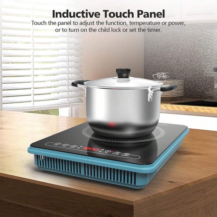 Induction Cooktop 1800W True, Single Burner Induction Stove Portable ... Induction Cooktop 1800W True, Single Burner Induction Stove Portable ...
