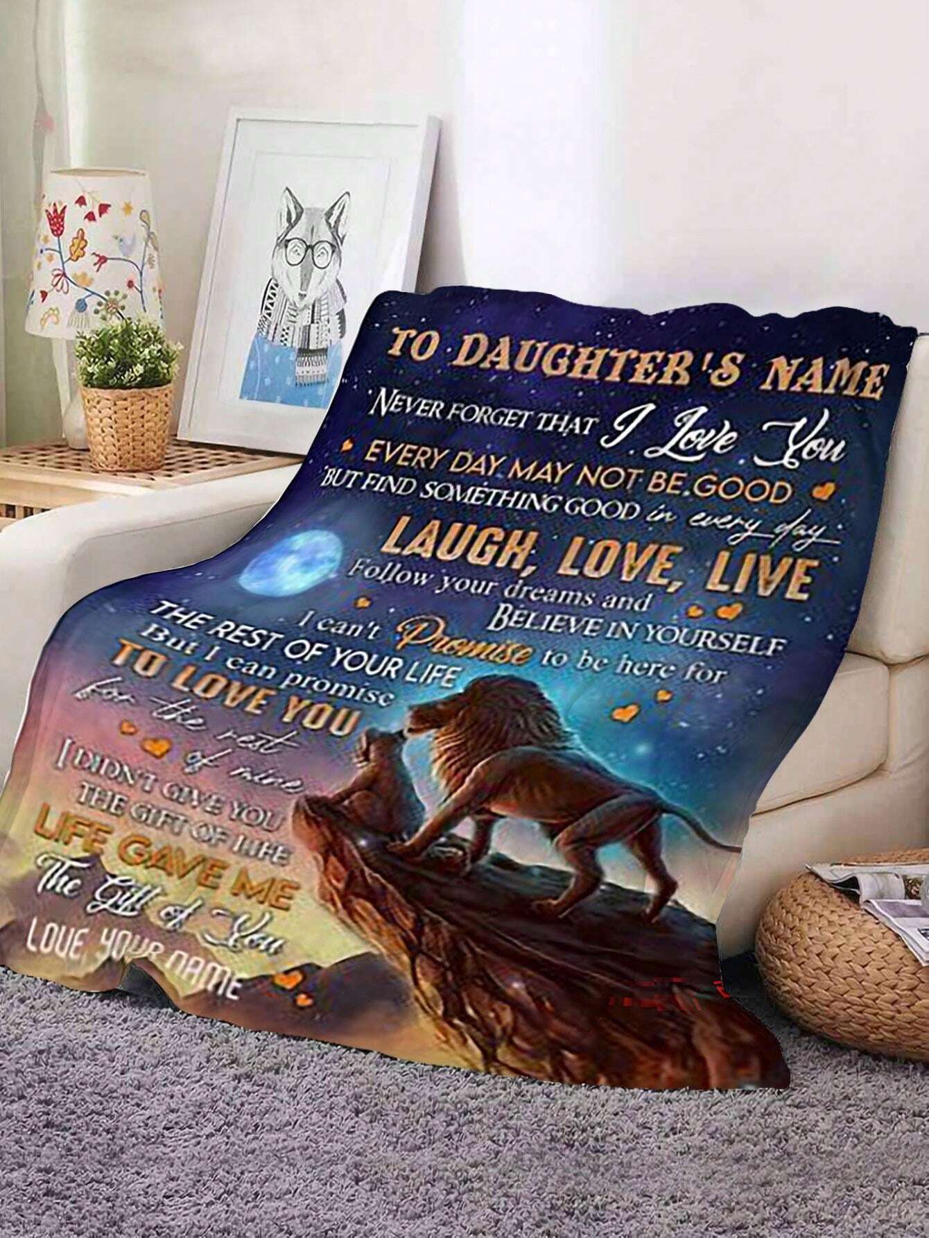 Ultra Soft Flannel Fleece Blanket Personalized Design With Your Name ...