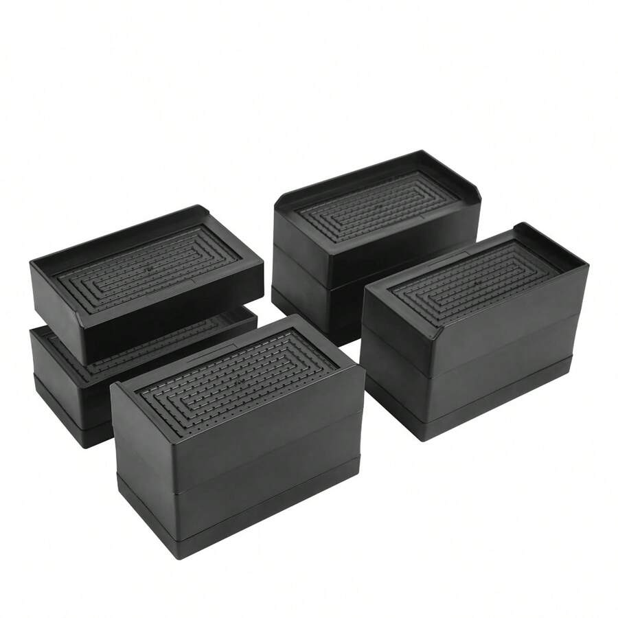 Bed Risers Heavy Duty Adjustable Furniture Risers Elevation In Heights ...