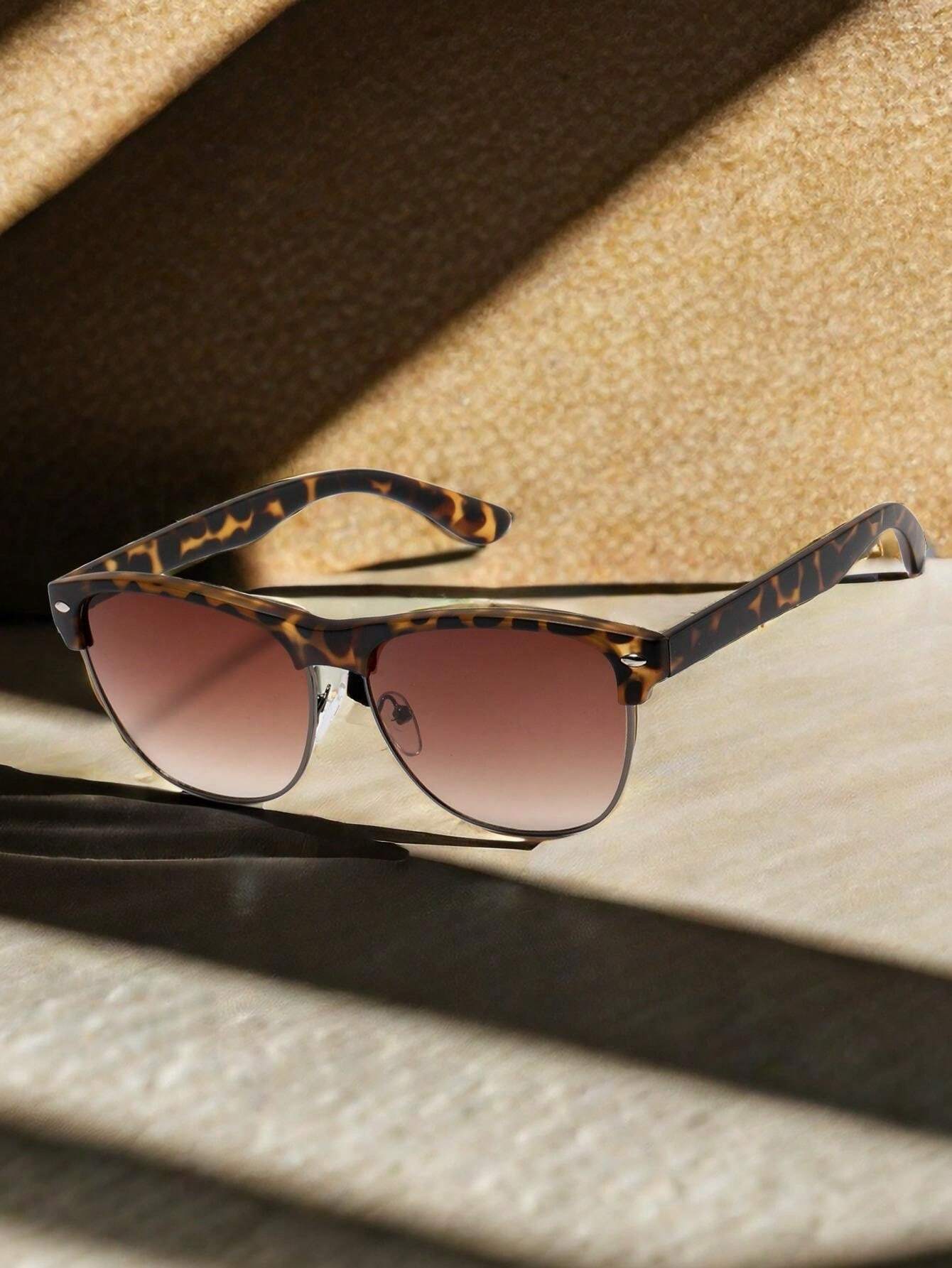 Gafas de sol grandes con forma de ojo de gato para mujeres con bisagras de metal dorado, estilo ...