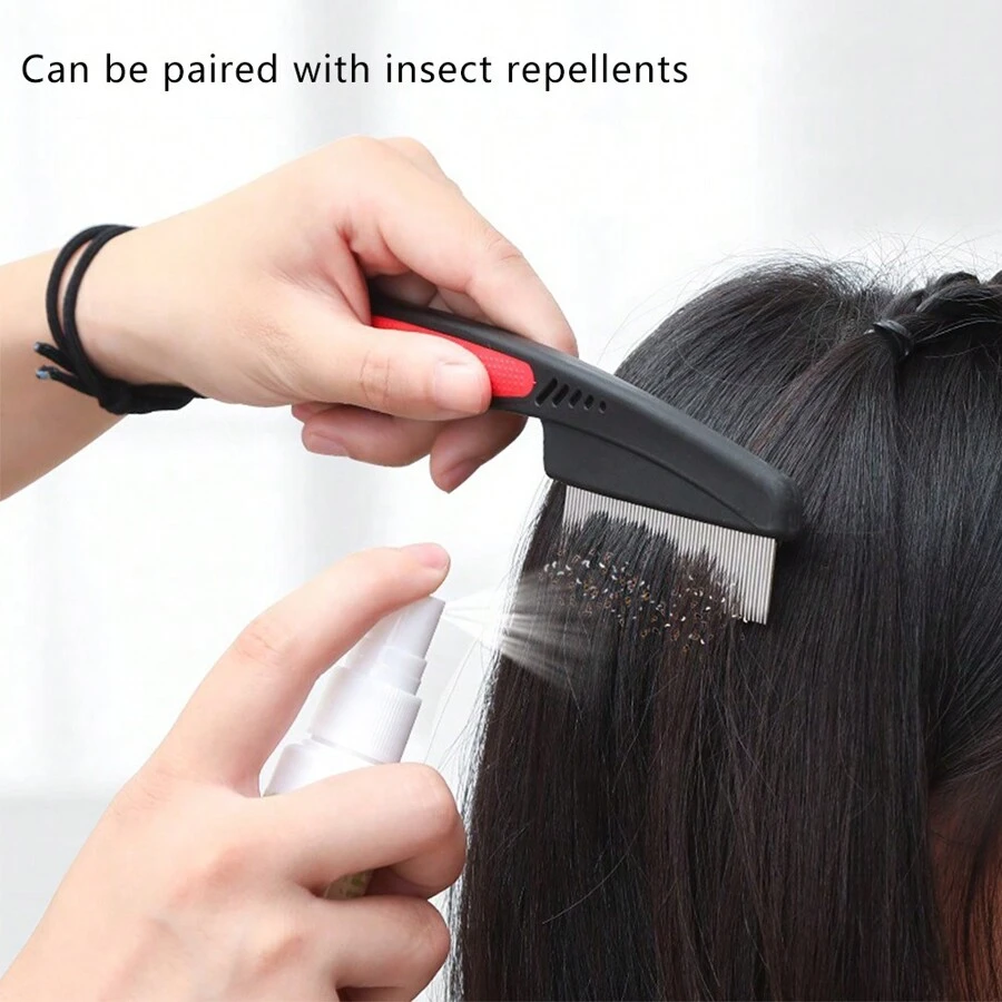 1 Stainless Steel Comb - Fine Tooth, Lice And Flea Removal, Scalp ...