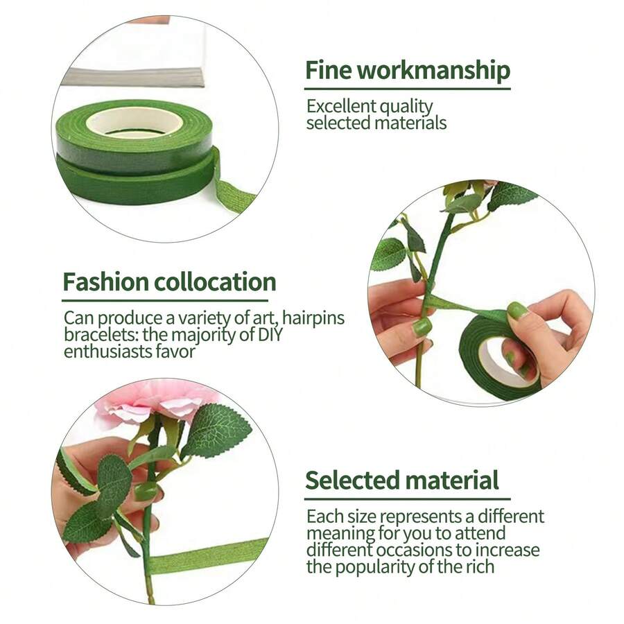 6 Rolls Green Florist Stem Wrap Beautiful Bouquet Stem Wrap ...