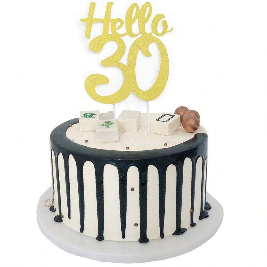Hello 30 Cake Topper - 30th Birthday / 30th Anniversary Party Cake ...