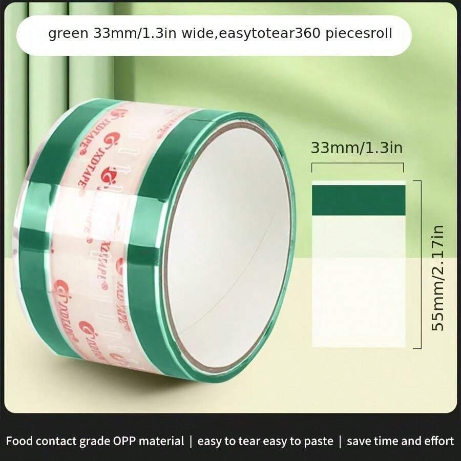 5 Rolls Transparent Easy-To-Tear Sealing Tape For Packaging, Milk Tea ...