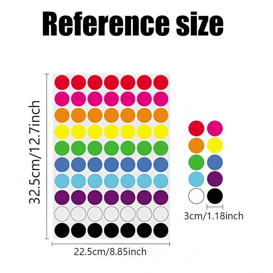 700PCS 10 Sheets Colour Coded Labels Dot Stickers, Round Colour Coded ... 700PCS 10 Sheets Colour Coded Labels Dot Stickers, Round Colour Coded ...