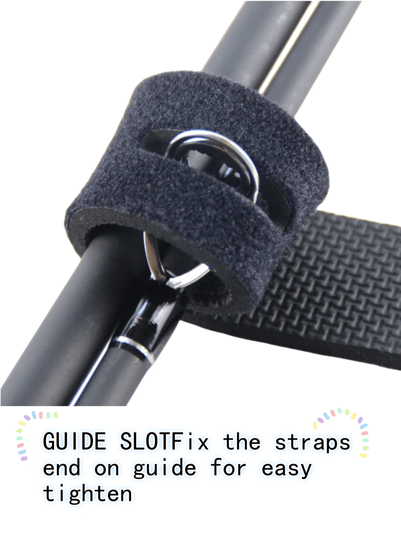 1pc Black Fishing Rod Tie Strap Lure Rod Magic Ties Outdoor Fishing Equipment Lure Accessories ...