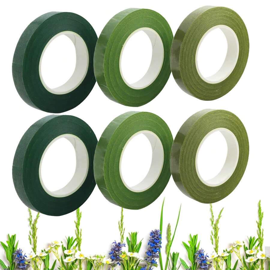 6 Rolls Green Florist Stem Wrap Beautiful Bouquet Stem Wrap ...