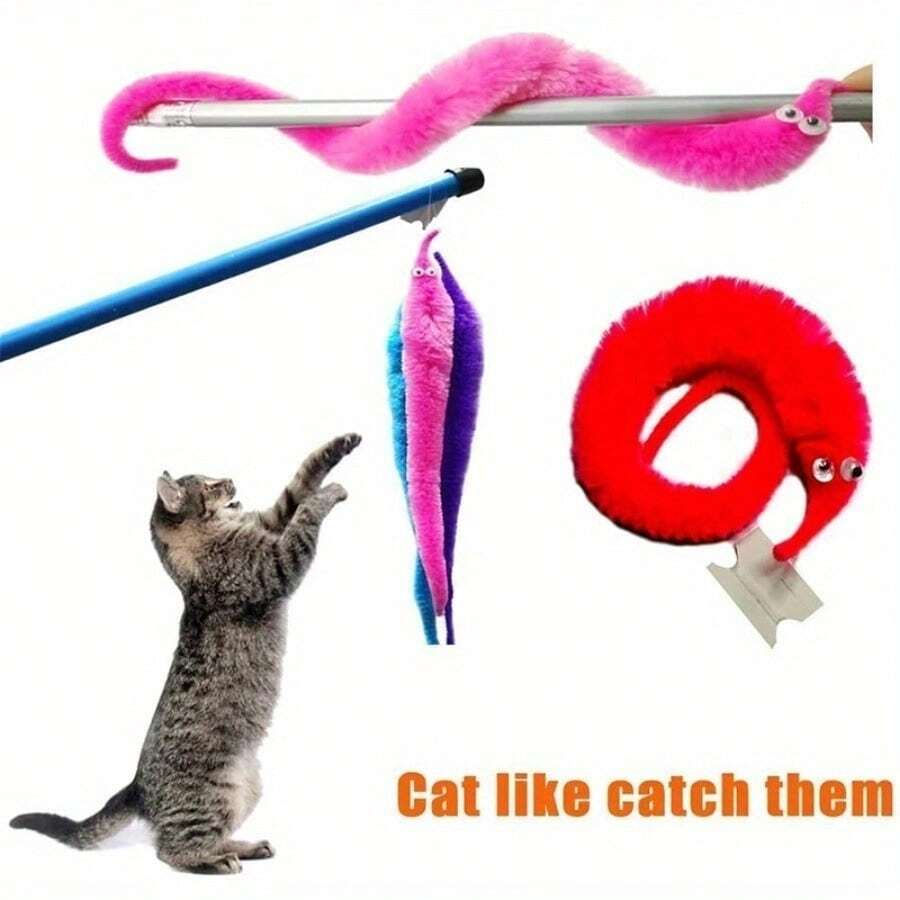 Cat Funny Seahorse Magic Caterpillar, Cat Funny Wand Tool, Furry Worm ...