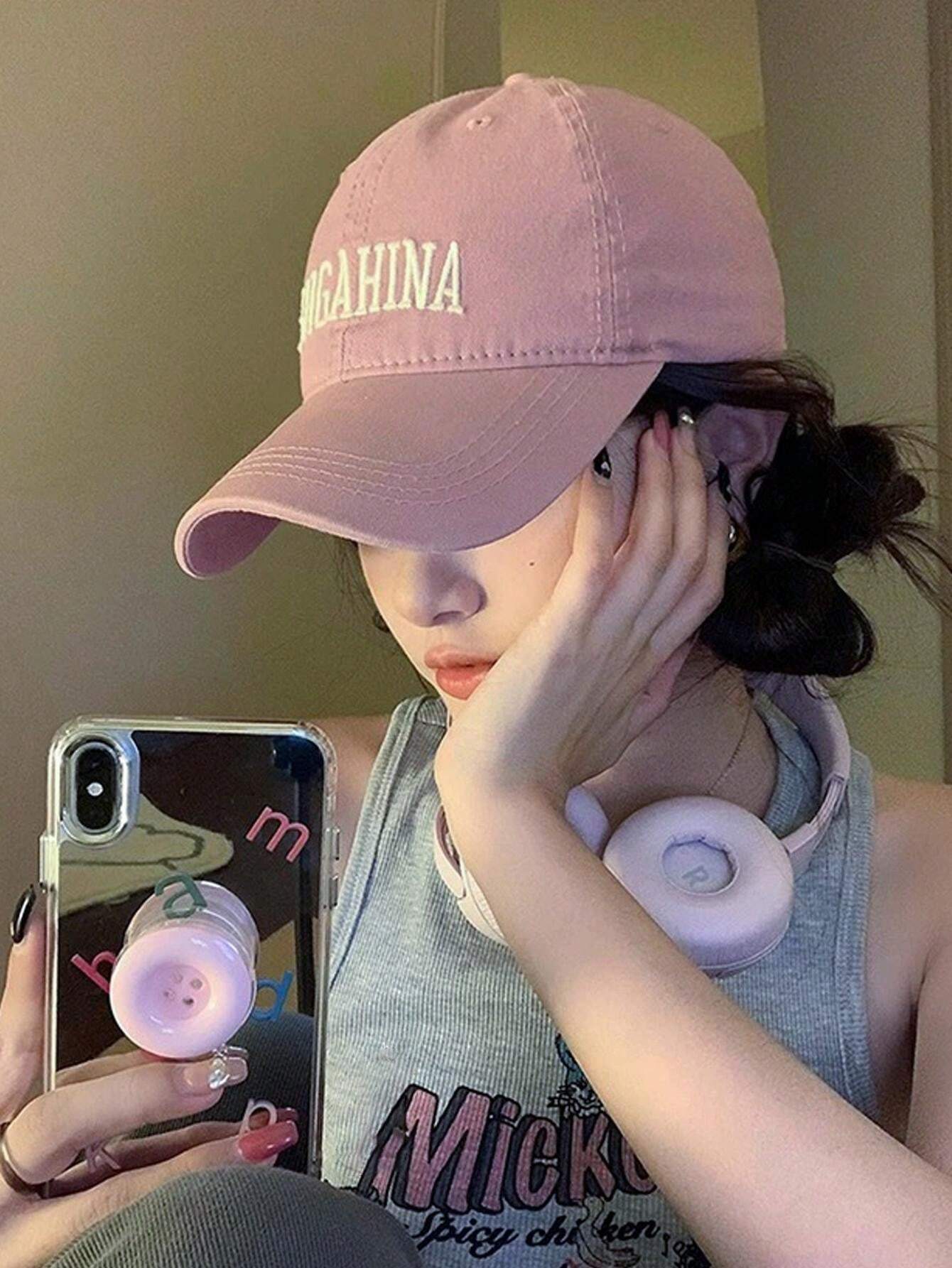 1pc Women Solid Color Baseball Cap Deep Top Wide Brim Baseball Cap ...