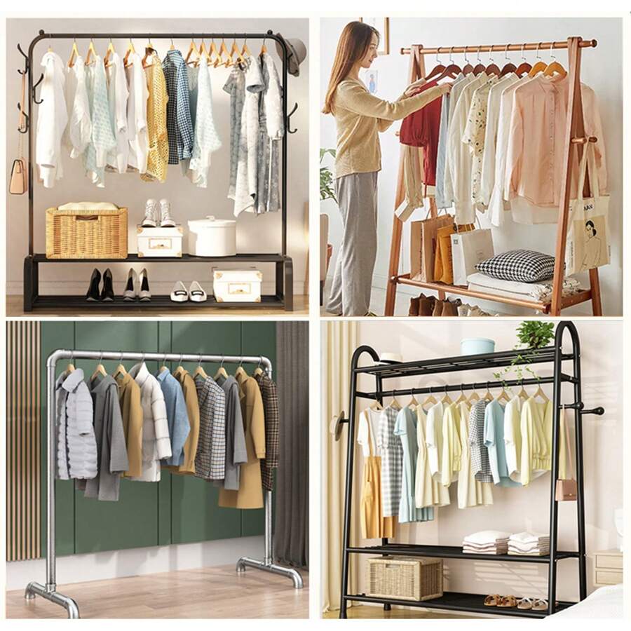 Clothes Storage Dust Cover Clear Garment Rack Cover With Zippers Cover ...