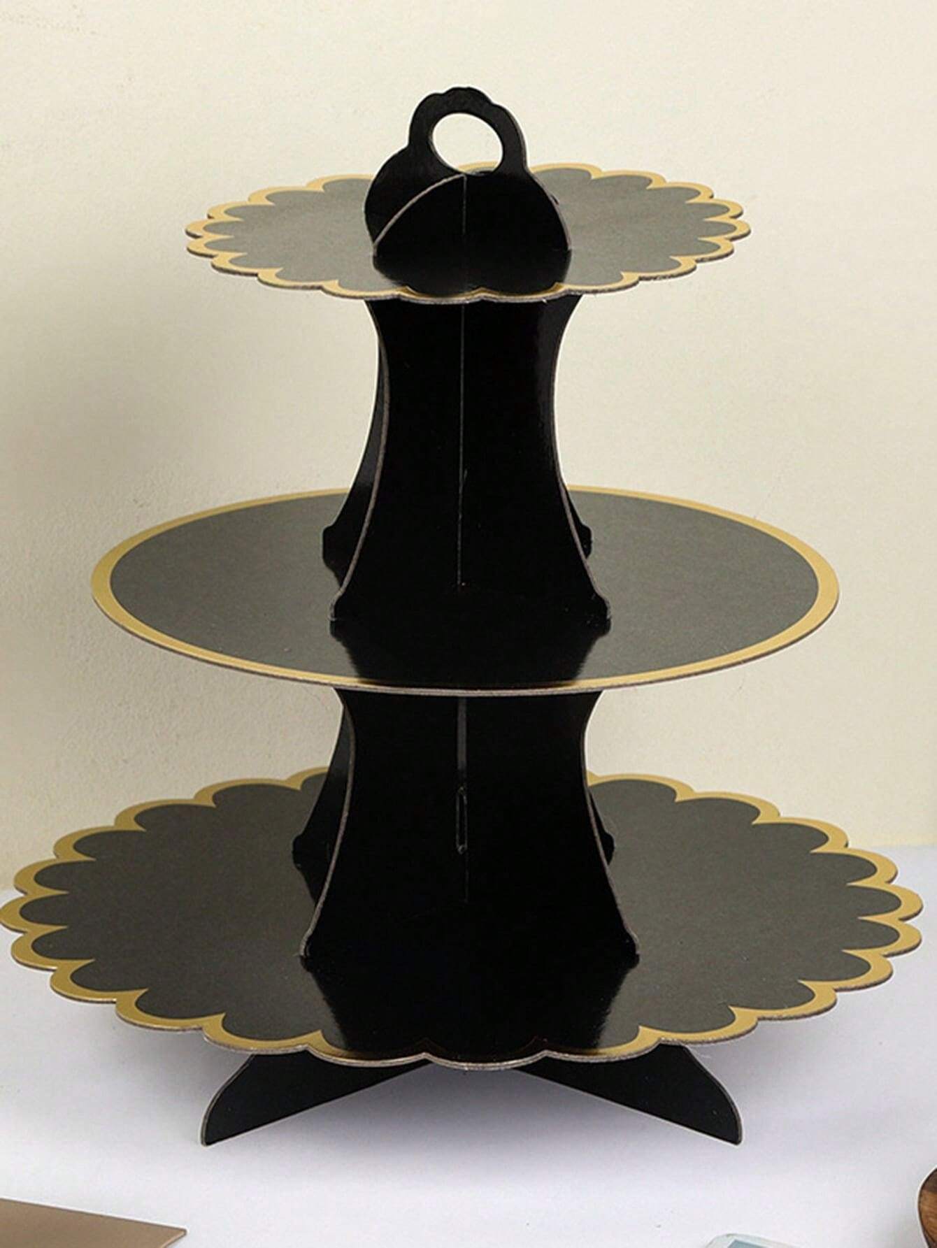1pc Disposable Round Paper Cupcake Dessert DIY Craft Stand 3-Layer ...