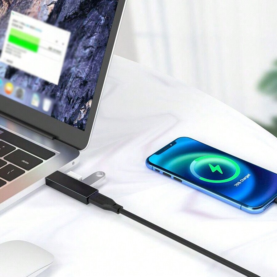 Mini 3-In-1 USB Hub Splitter With Extension Cable, Multi-Functional ...