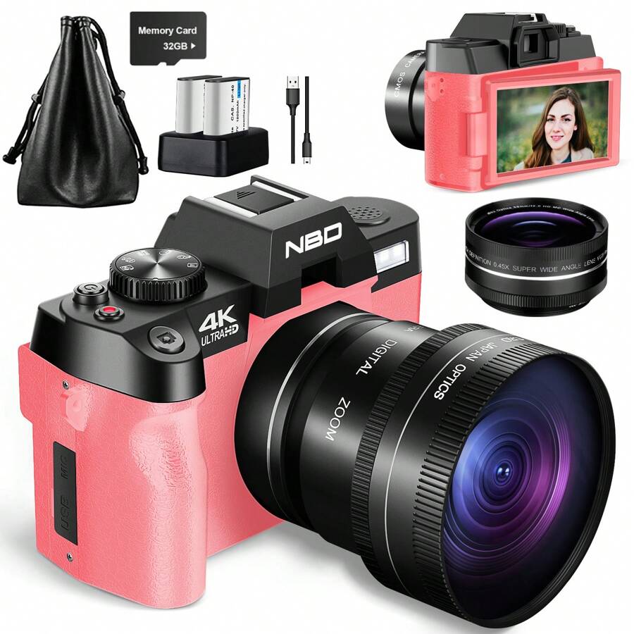 NBD Câmera Digital Nbd 48mp/60fps Para Vlogging, Câmera De Vlogging Com ...