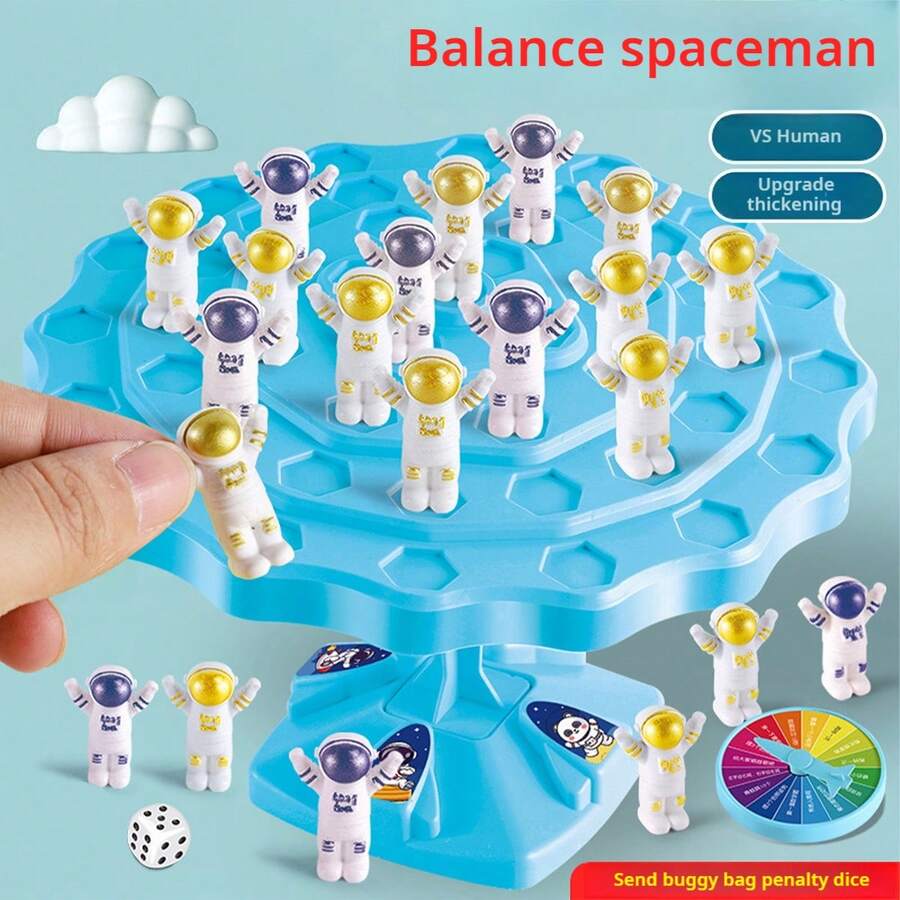 1 Set Blue Balance Spaceman Folding Toys Two Person Battle In A ...