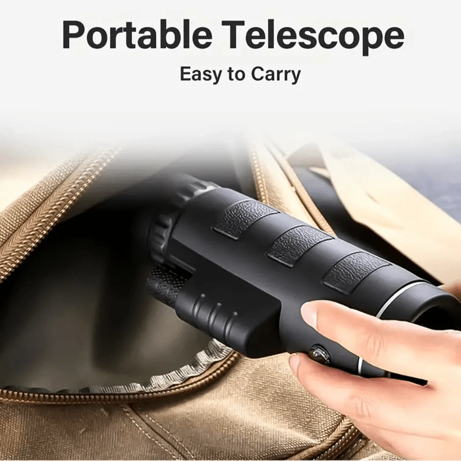 40x60 Monocular Telescope With Compass, High Magnification & Definition ...