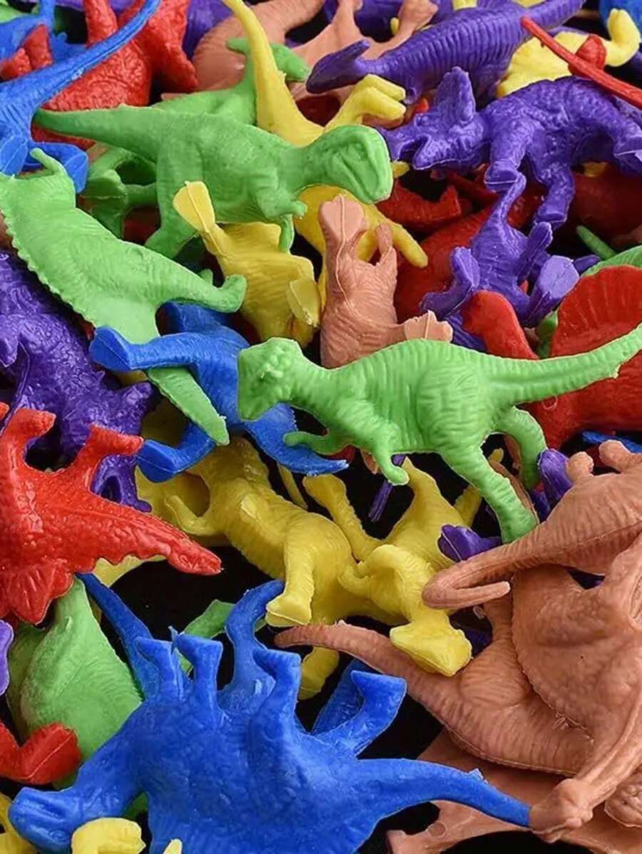15pcs/30pcs Mini Soft Rubber Dinosaur Toys Including T-Rex, Stegosaurus ...