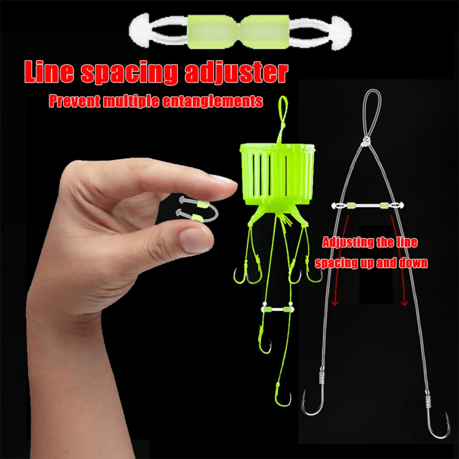 8pcs/1setFish Line Splitter, Fixed Distance Sub Line Splitter ...