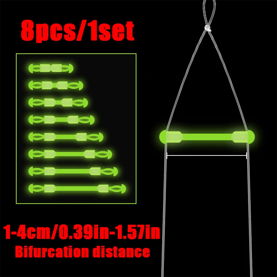 8pcs/1setFish Line Splitter, Fixed Distance Sub Line Splitter ...