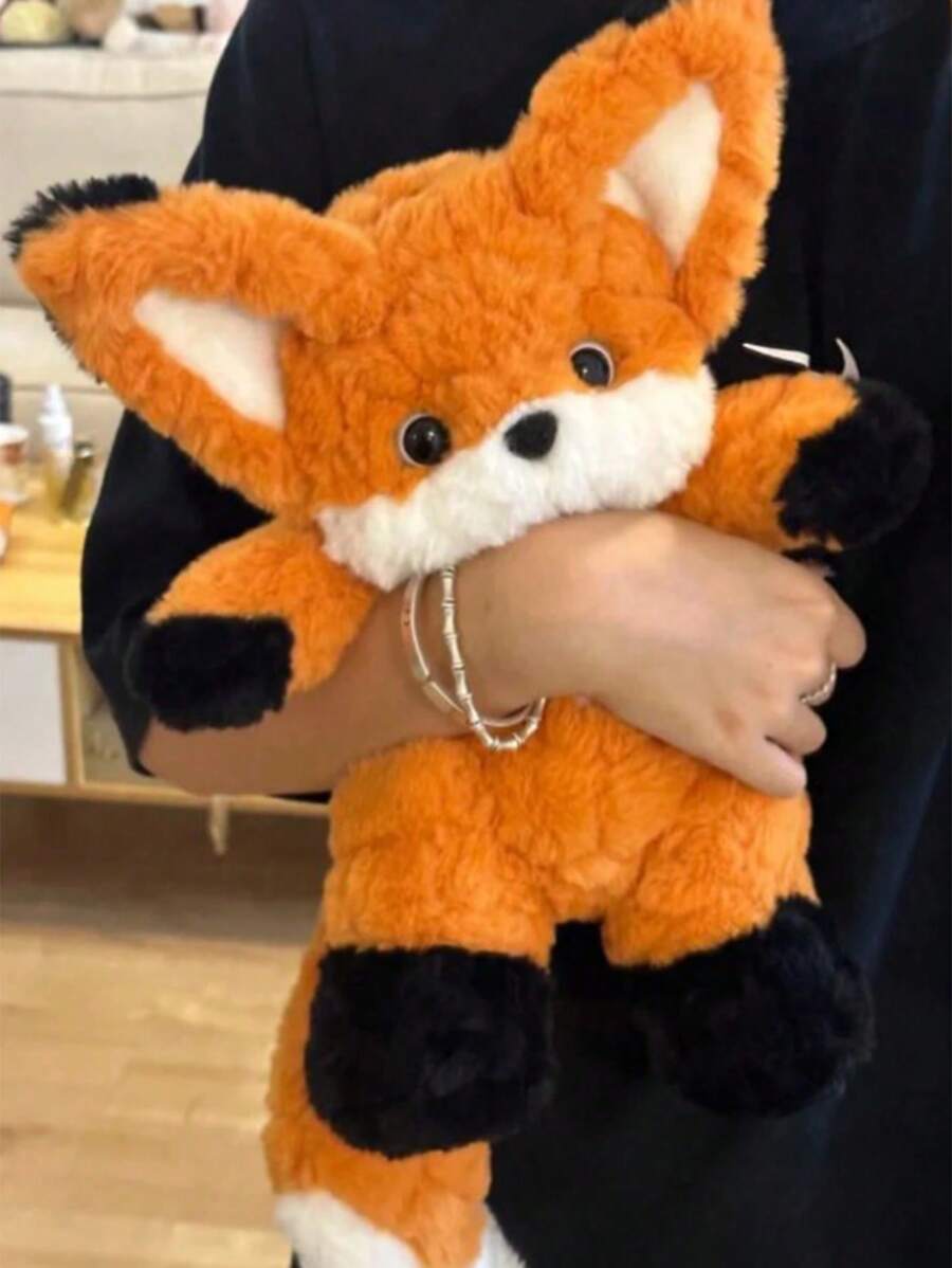 1pc Fox Plush Toy, Cartoon Cute Fox Stuffed Animal, Soft Comforting ...