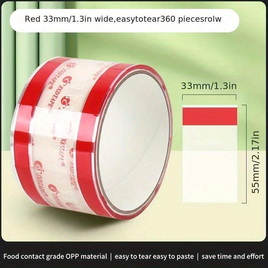 1 Roll Transparent Easy Tear Seal Tape Packaging Tape For Milk Tea Shop ...