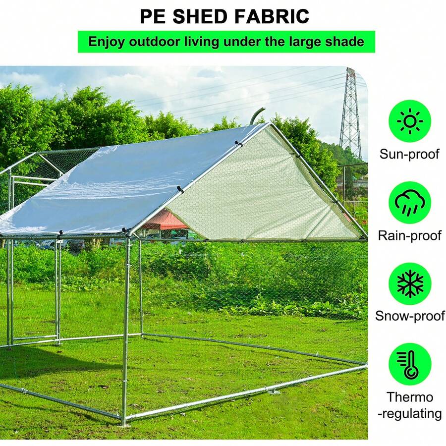 Outdoor Large Walk-In Chicken Run House Chicken Coop Poultry Cage Metak ...