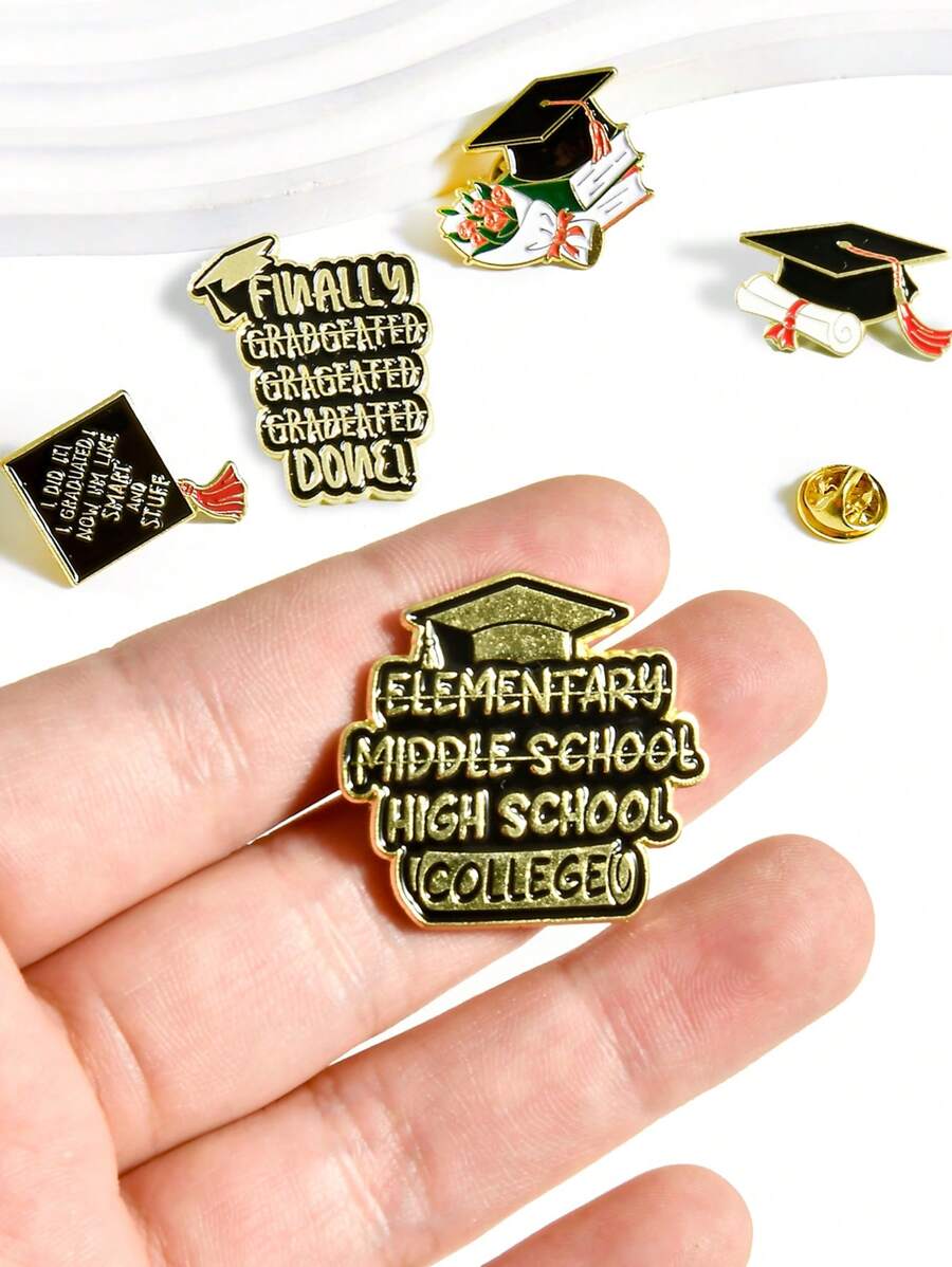 Graduation Enamel Pins Set 4 Styles 2024 Graduation Party Photo Prop ...