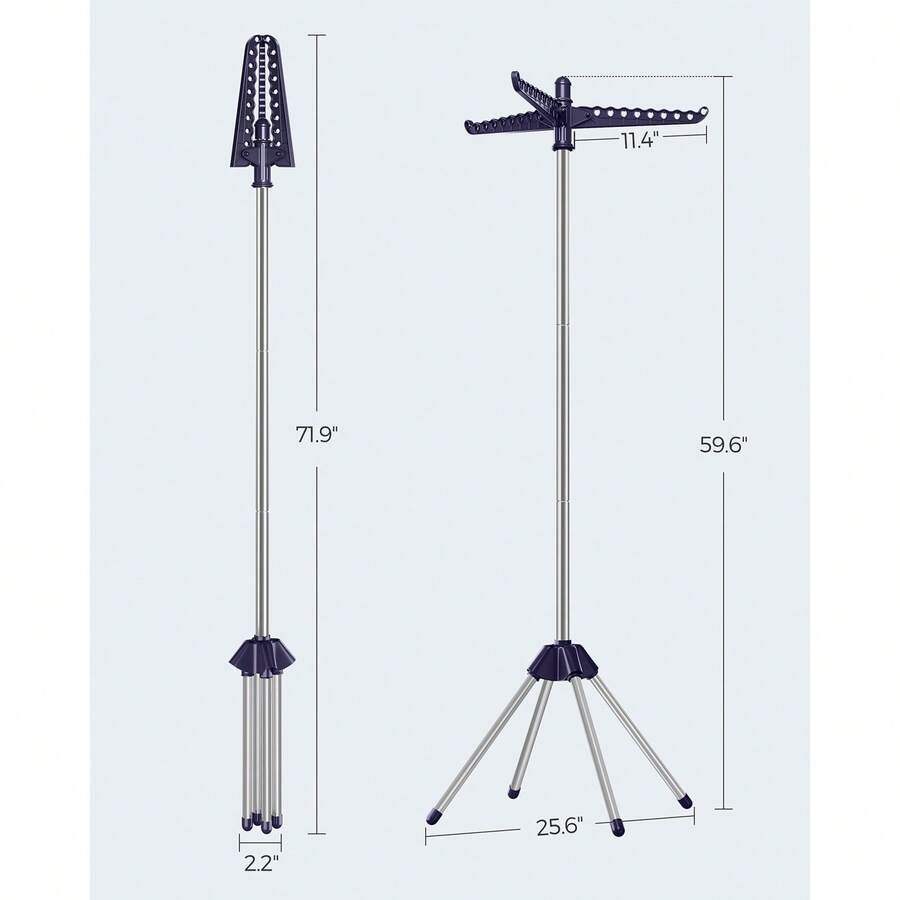 Quadruped Laundry Air-Drying Rack, Space-Saving And Foldable With 3 ...