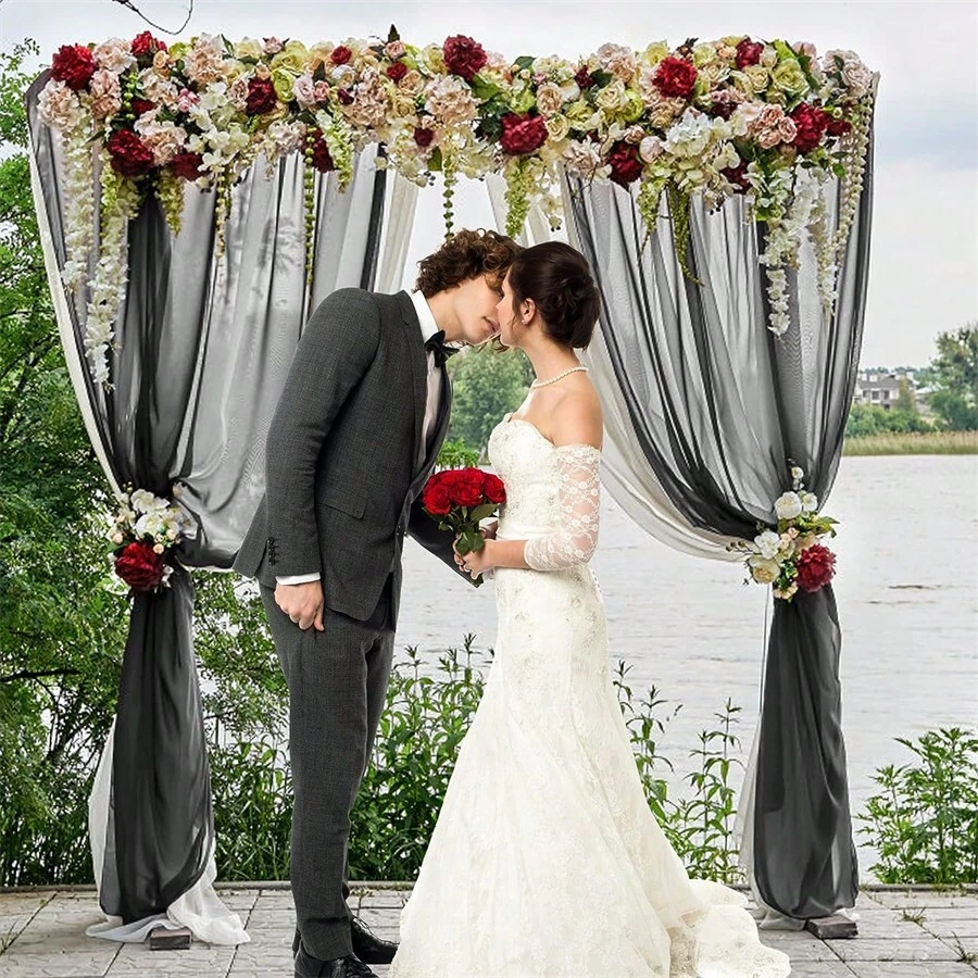 Party And Wedding Backdrop, Chair And Arch Decoration Using Mesh ...