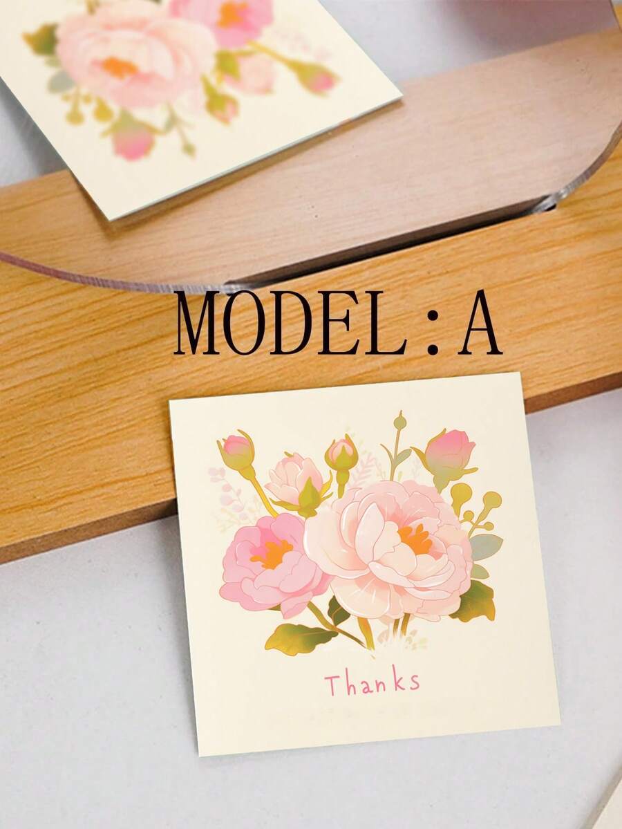 60pcs Paper Greeting Cards With 3 Different Styles Floral Alphabet ...