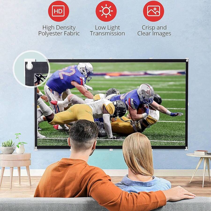 Tela de Projeção de 150 Polegadas para Projetor Portátil Ao Ar Livre ...