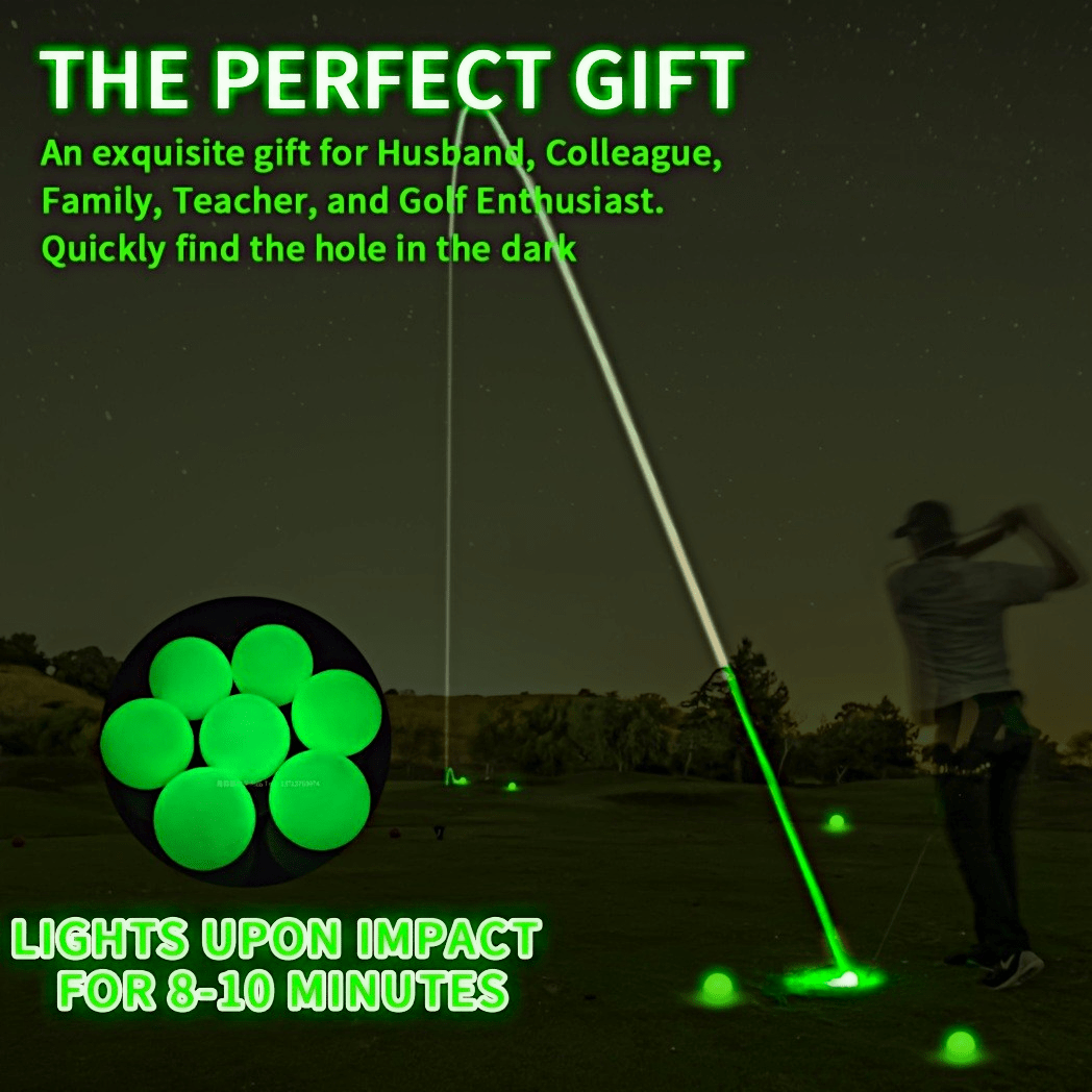 1pc Glow Golf Balls For Night Sports Tournament Fluorescent Glowing In ...