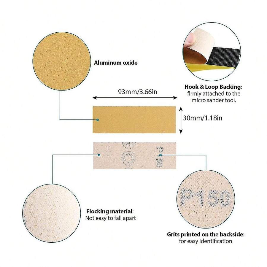 71pcs Mini Fine Sandpaper Set, 3.5" X 1" Mini Hand Sanding Block ...