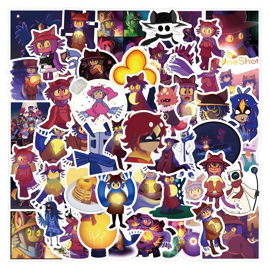 60 Sheets Oneshot Cartoon Graffiti Stickers, Adventure Puzzle Style ...