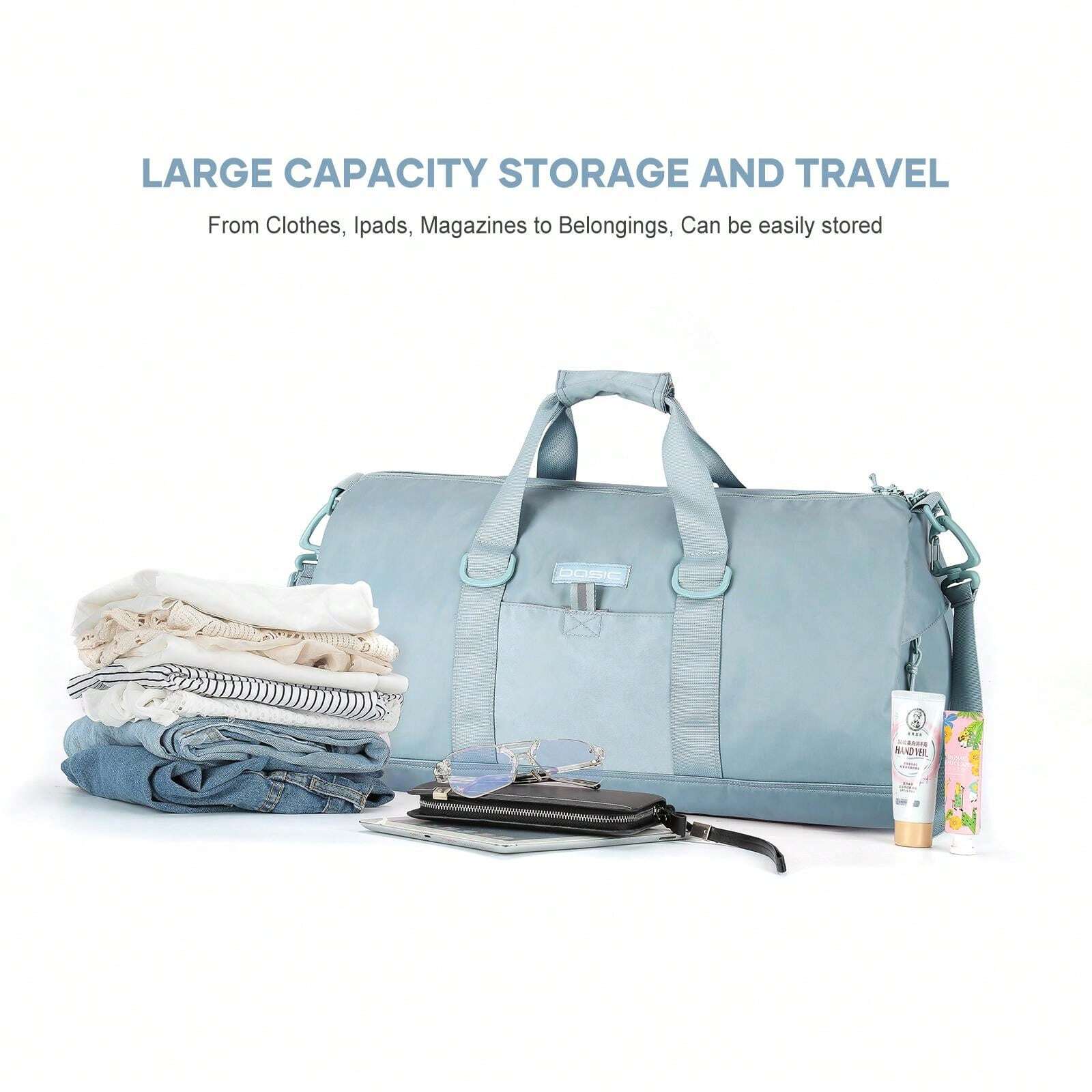 Large Capacity Travel Duffle Bag For Outdoor Hiking Camping, Waterproof ...