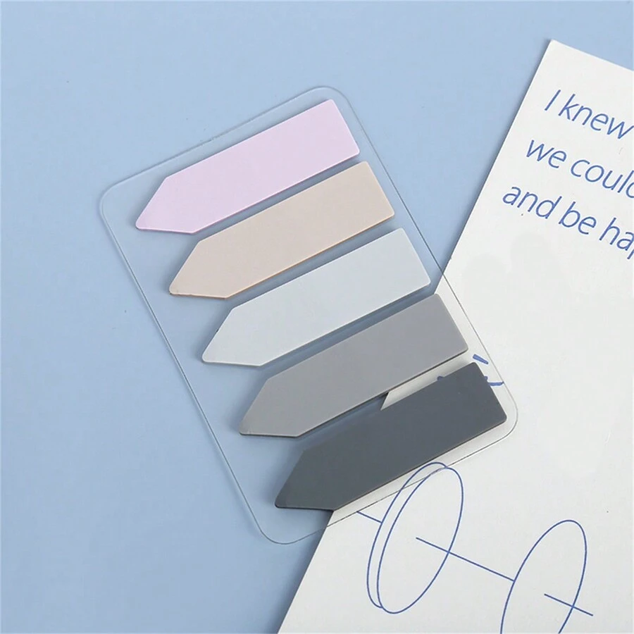 100 Pieces Of Pet Sticky Notes, Arrow Indicator Stickers, Solid Color ...