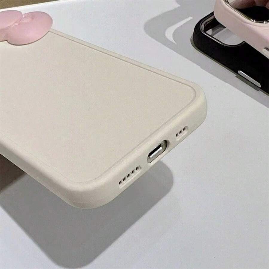 Solid Color 3D Bow Design IPhone15promax/16PRO Phone Case, Soft ...