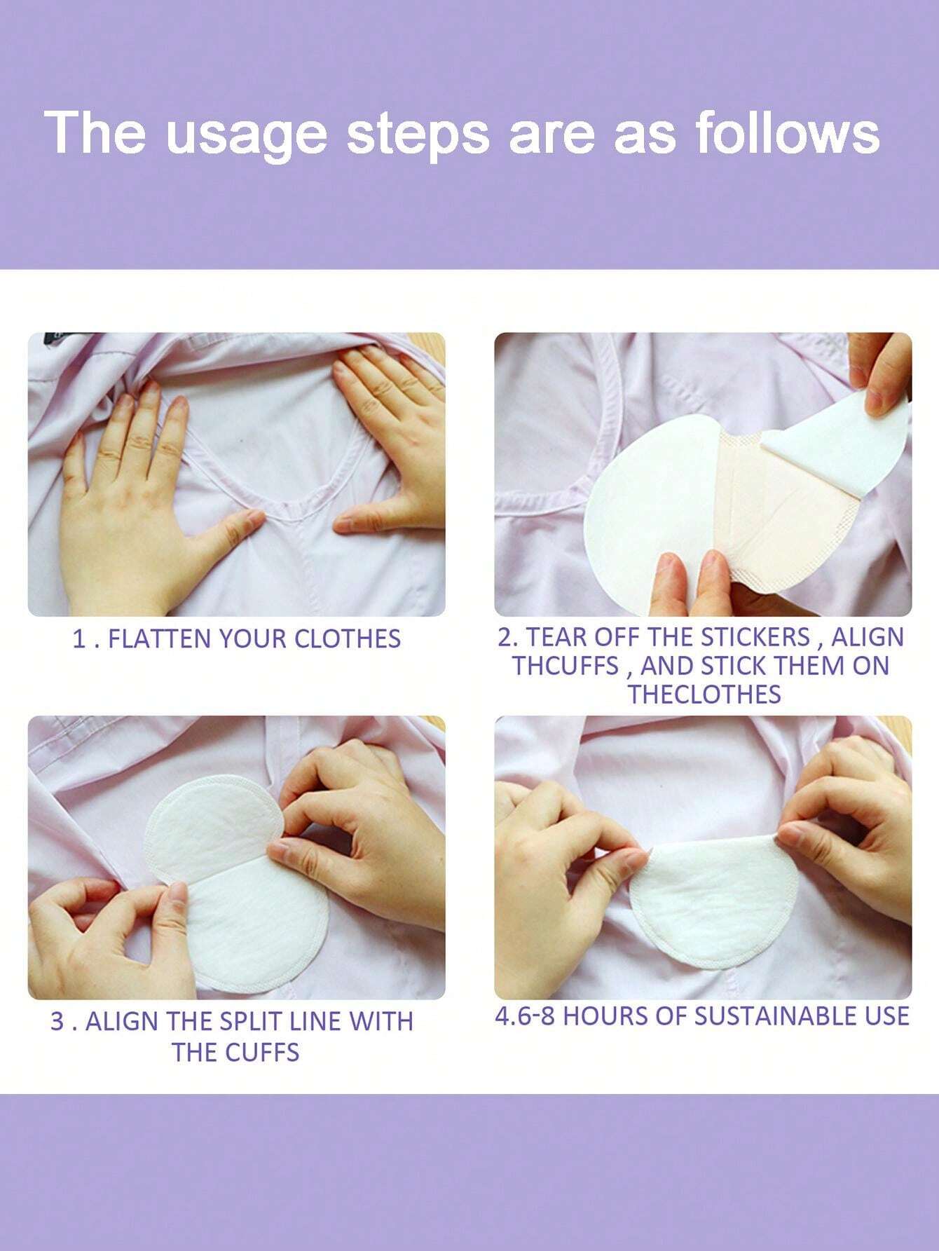 12 Pieces/Pack Underarm Sweat Pads, Unisex Antiperspirant Armpit ...