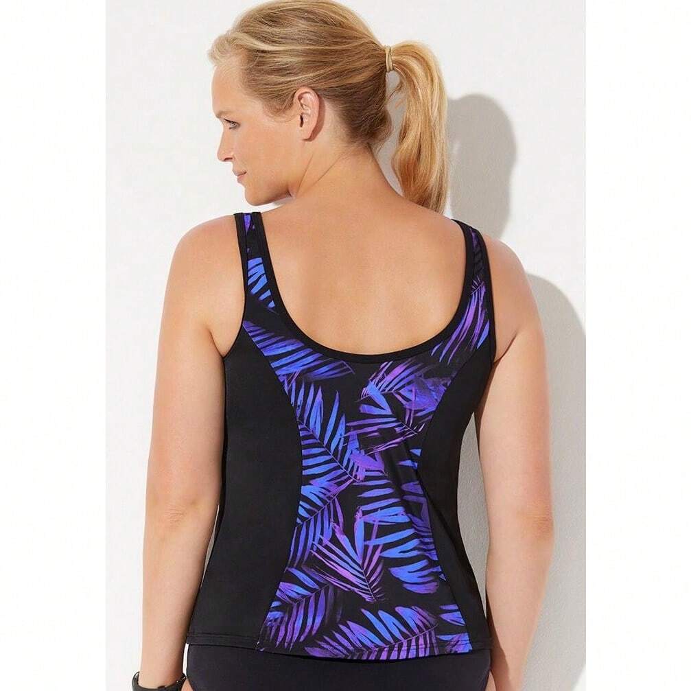 Swimsuits For All Women's Plus Size Chlorine Resistant Sweetheart Zip ...