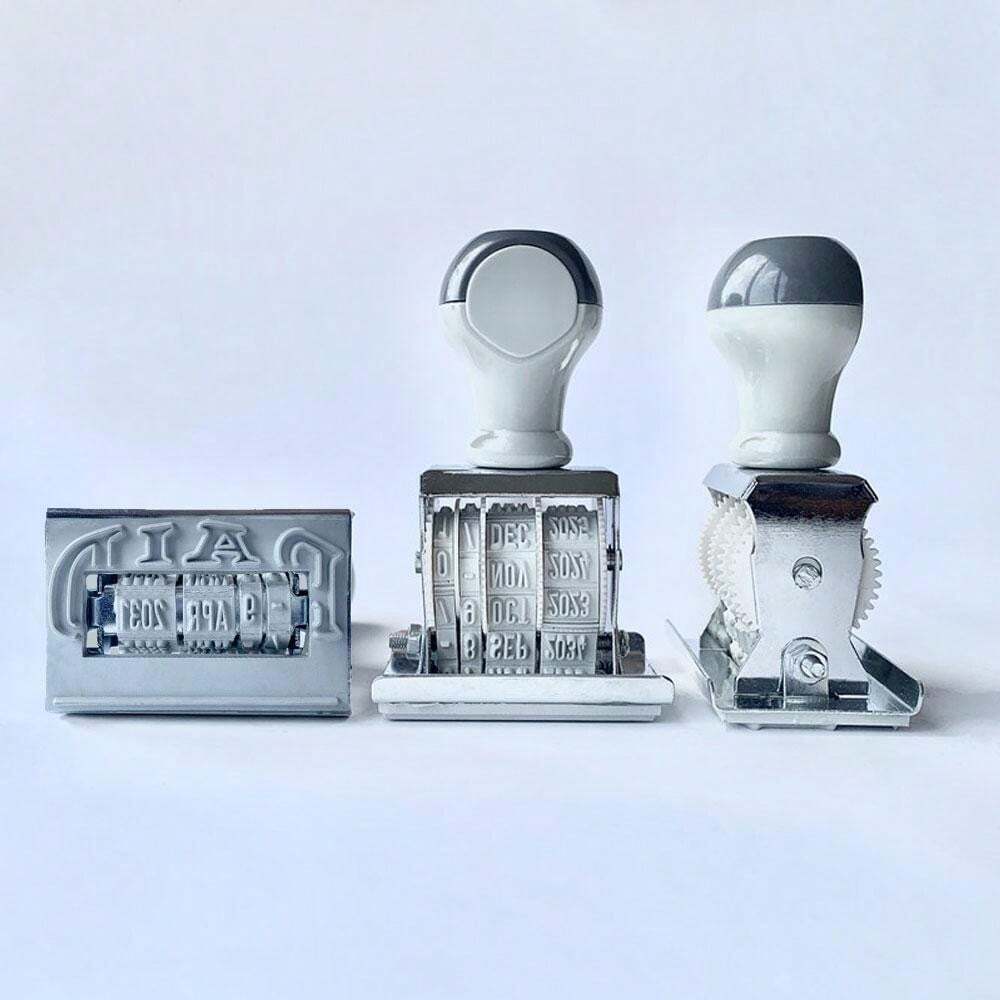 Date Stamp, Manual Receipt Stamp With 400P Text And Rolling Date Wheel ...