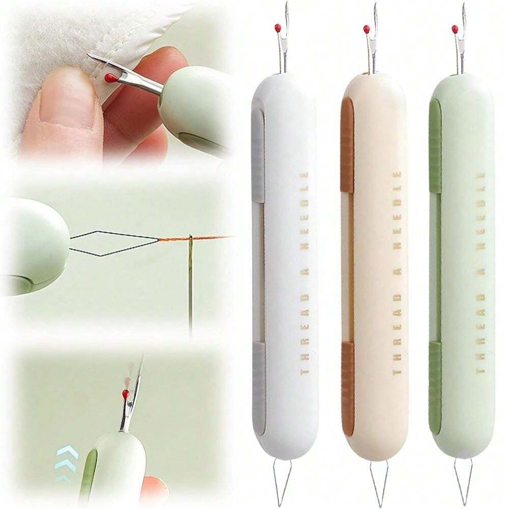 1PCS 2 In 1 Needle Threader Seam Ripper, 2024 New Needle Threading And ...