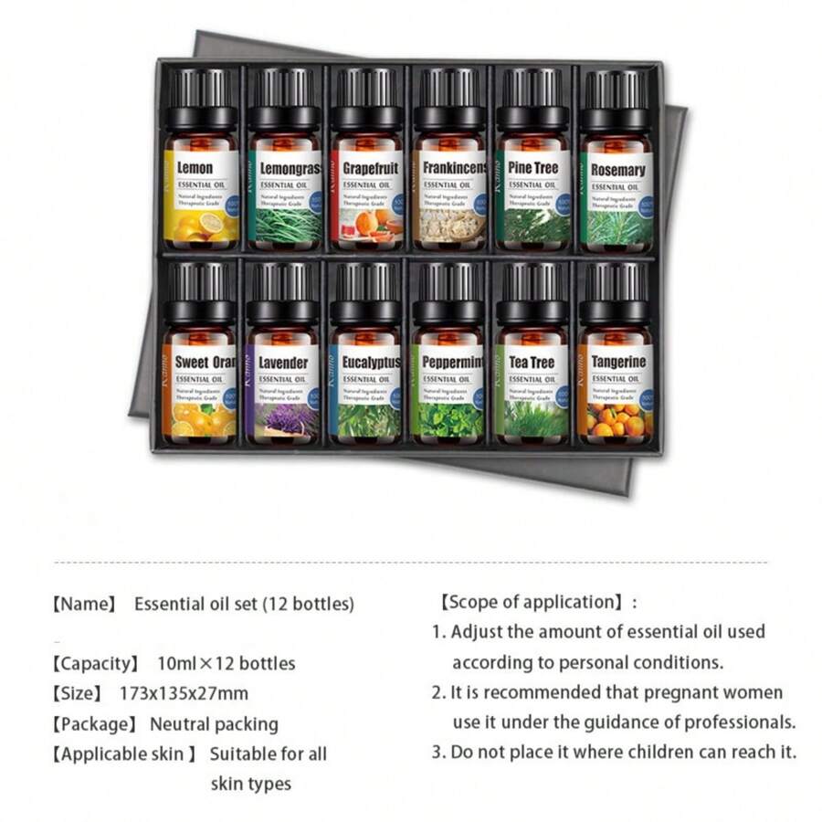 KANHO Gift Set Aromatherapy Essential Oil Set 10ml*12pcs Rosemary Pine ...
