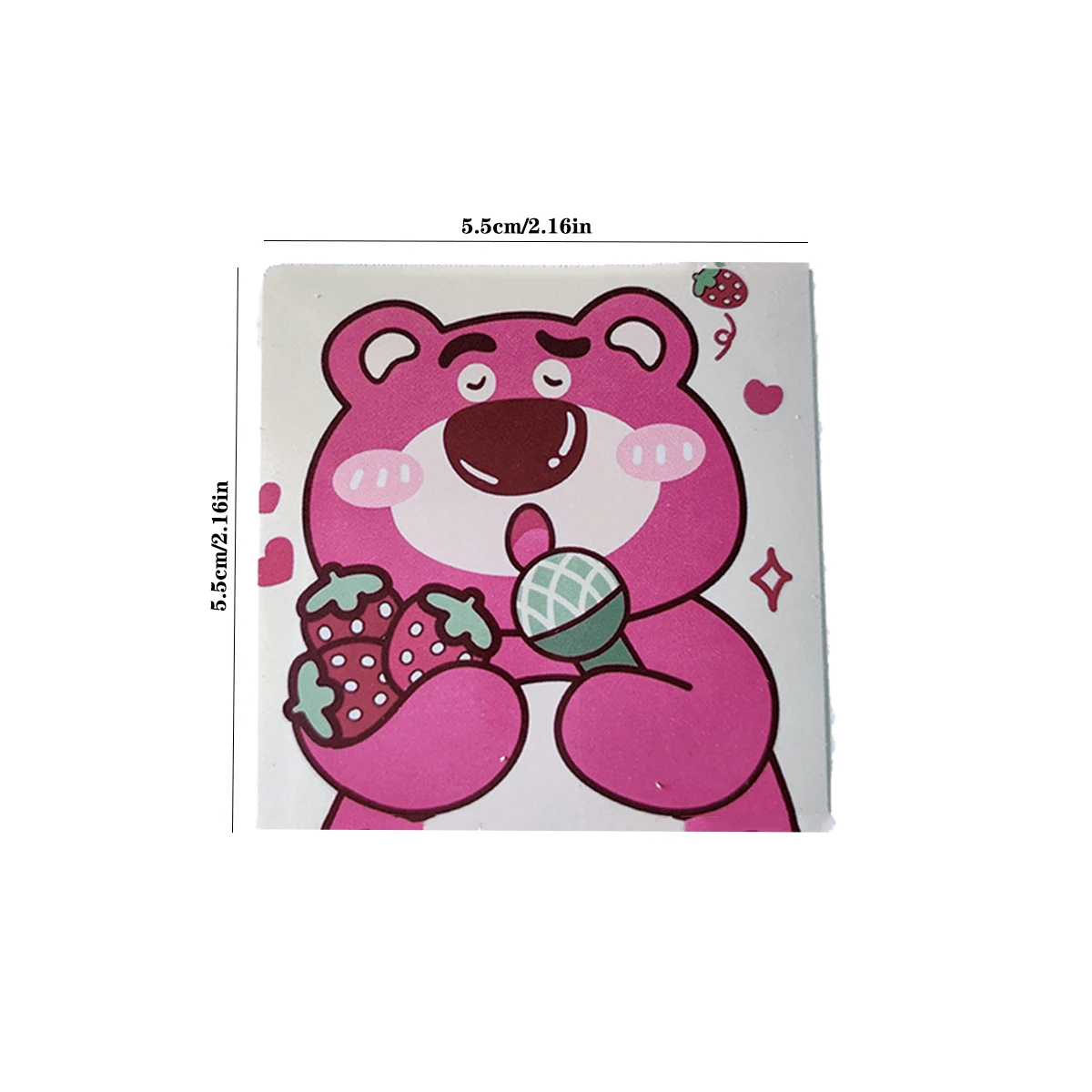 60PCS Strawberry Bear Official Authorization Vinyl Waterproof Sticker ...