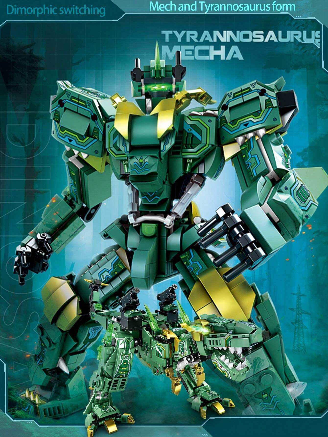 [Mech Mecha Madness]Transformable Mecha Dinosaur Toy, Cool Transform ...