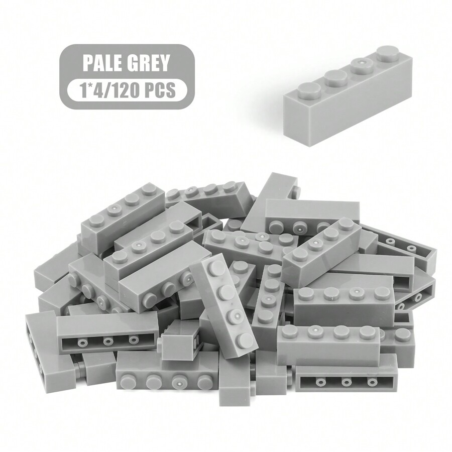120pcs 200g Bagged 1x4 High Brick Small Particle Building Block ...