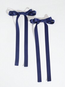 2pcs Ballet Style Ribbon Streamer Fairy Bow Hair Clips, Fashionable ...